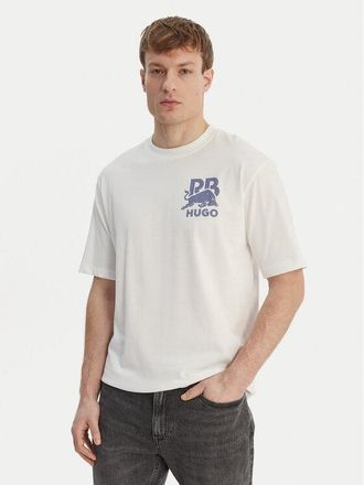 HUGO BOSS T-Shirt Delel_RB 50564572 Wei&szlig; Relaxed Fit