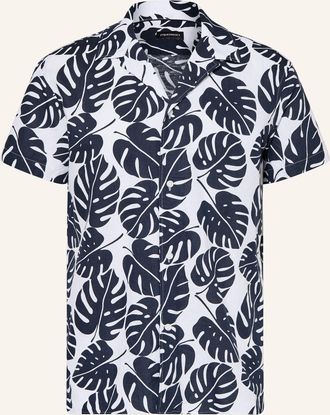 Strokesman's Strokesmans Resorthemd Comfort Fit Mit Leinen blau