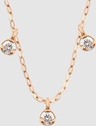 Gigi Clozeau Collier 3 Diamants Cha&icirc;ne Or