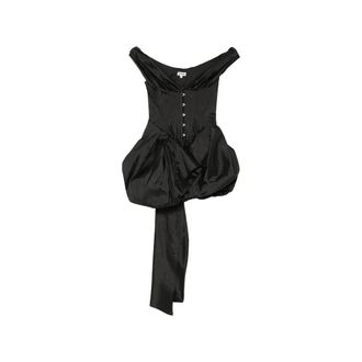 Staud Staud - Robe Courte Fabianne en Soie - Femme - Robes - Noir - Taille: 36 FR