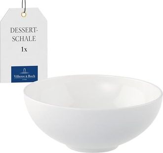Villeroy & Boch Royal Dessertschale Wei&szlig;, Sp&uuml;lmaschinenfest, Mikrowellensicher, Sch&uuml;ssel, Bowl, Schale, Premium Bone Porzellan
