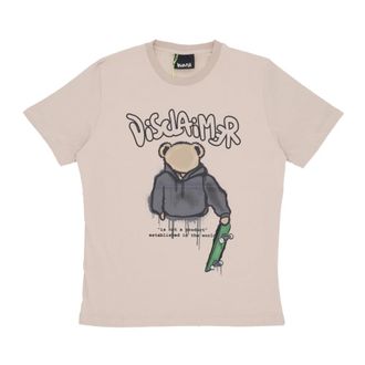 Disclaimer Safari Bear Tee Kurzarmshirt - - Tops - Herren - Beige - M