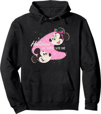 Disney Mickey & Minnie Mouse Holidays are Happier With You Pullover Hoodie