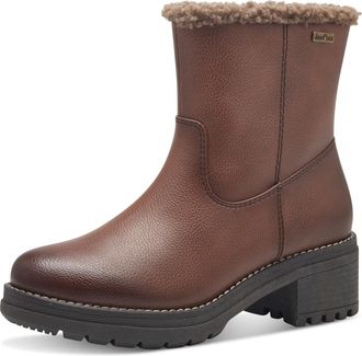 Jana Damen Winterstiefel mit Absatz Wasserabweisend Vegan, Braun (Cognac), 37 EU