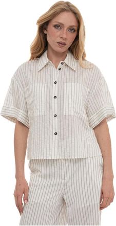 Liu Jo Femme, Blouses et Chemises, Blanc, Taille: 40 FR Wide Shirt