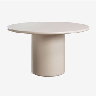 Sklum Table à manger ronde en MDF Rodeo SKLUM Tapioca Beige Ø130 cm
