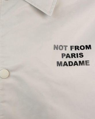 Dr&ocirc;le de Monsieur Text-Print Nylon Jacket - Beige