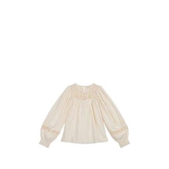 Louise Misha Top manches longues uni en coton