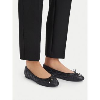Tommy Hilfiger Ballerinas Tommy Hilfiger Charm Quilted Ballerina FW0FW09503 Schwarz