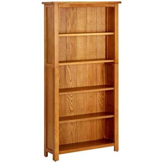 vidaXL Vidaxl - Biblioth&egrave;que &agrave; 5 &eacute;tag&egrave;res 70x22x140 cm Bois de ch&ecirc;ne massif