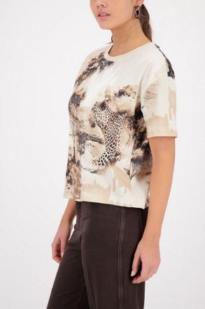 Monari T-Shirt Shirt Savanne allover Regular fit mit Savanne-Print