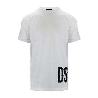 Dsquared2 Herren Slip-On T-Shirt mit Logo - - Tops - Herren - Wei&szlig; - S