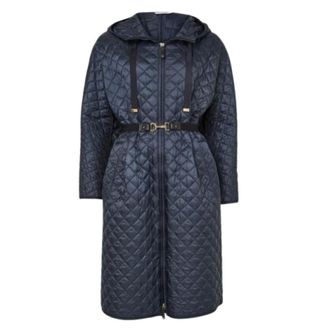 Max Mara Long quilted padded coat - Femme - Manteaux - Bleu - Taille: 40 FR