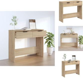 vidaXL Konsolentisch Sonoma-Eiche 90x36x75 cm Holzwerkstoff - Konsolentisch - Flurtisch - Wohnzimmerschrank - Sideboard - Eiche Dekor