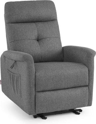 MCombo M Mcombo Fernsehsessel Elektrisch Verstellbar, Relaxsessel mit Liegefunktion, Recliner Chair, Seitentasche & Halteb&auml;nder, Sessel Wohnzimmer, 7089