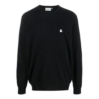 Carhartt Work in Progress Homme, Pulls, Noir, Taille: XL Pull en m&eacute;lange de laine noir avec logo