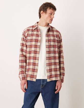 Abercrombie & Fitch Lang&auml;rmliges Flanellhemd in Rot kariert