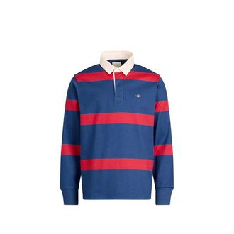 GANT Polo manches longues &agrave; rayures larges