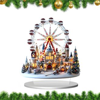 Generico Acrylfigur f&uuml;r Weihnachten, zweidimensional, Acrylfigur, Weihnachtsdekoration, f&uuml;r Einweihungsfeier, Geburtstag, Neujahr, Wohnzimmer, Schlafzimmer