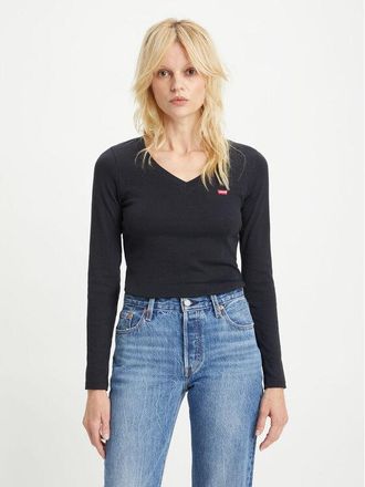 Levi's T-Shirt Baby Tee A48910000 Schwarz Slim Fit