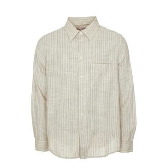 Sams&oslash;e & Sams&oslash;e Homme, Chemises, Beige, Taille: 2XL Chemise &agrave; rayures &agrave; manches longues Liam