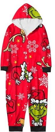 Generic Le Grinch Pyjama Noel Famille De Grinch The Assorti Couple Femme Hiver Costume Noël Chaud Et Doux Adulte Coton Bebe Enfant Homme Ensembles Garcon Vete