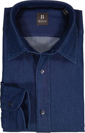 Boggi Milano Herren Hemden blau Baumwolle