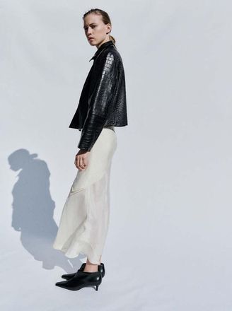 Mango Veste cuir double boutonnage noir - Femme - XS - MANGO