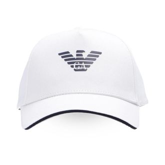 Emporio Armani Homme, Accessoires, Blanc, Taille: ONE Size Casquette de baseball &agrave; imprim&eacute; aigle