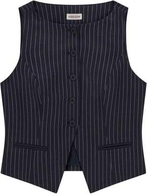 Guess Gilet droit col rond &agrave; rayures