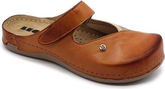 Leon 953 Sabots Mules Chaussons Chaussures en Cuir, Femme, Marron, EU 40