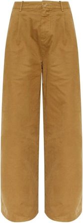 Jil Sander Baumwoll-Twill-Hose - - Trousers - Damen - Braun - L