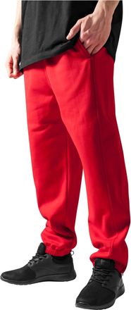 Urban Classics Herren Trainingshose Sweatpants, Jogginghose für Männer, Straight Leg, Reißverschlüsse an den Beinabschlüssen, 4XL, red