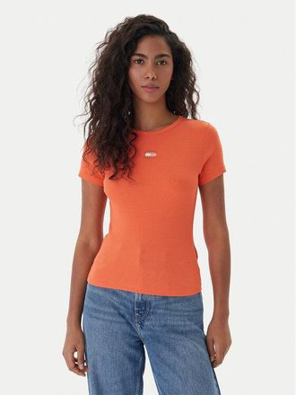 Tommy Jeans T-Shirt Badge DW0DW17881 Orange Slim Fit