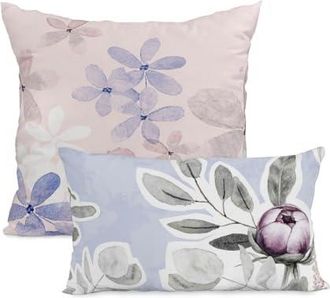 Hf Living HappyFriday Delicate Bouquet Kissenbezug, Mehrfarbig, 2-teilig