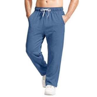 Generic Pantalon de jogging pour homme - Pantalon de surv&ecirc;tement d&eacute;contract&eacute; - Taille &eacute;lastique avec cordon de serrage - Pantalon de sport - Pantalon long cla