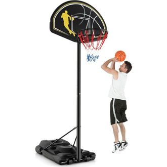 Costway Costway - Basketballst&auml;nder 130-305 cm h&ouml;henverstellbar, Basketballkorb Outdoor mit R&auml;dern & St&auml;nder, Tragbare Basketballanlage, Standfu&szlig; mit Wasser