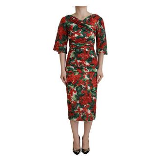 Dolce & Gabbana Bezauberndes Etuikleid mit Blumendruck - - Dresses - Damen - Mehrfarbig - XS