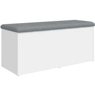 vidaXL Vidaxl - Sitzbank mit Stauraum Wei&szlig; 102x42x45 cm Holzwerkstoff