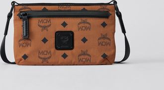 MCM Aren Pouch aus Monogramm-Nylon COGNAC FABRIC