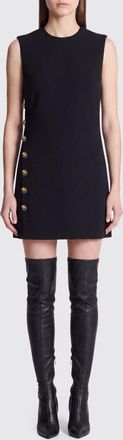 Versace Mini-robe fourreau sans manches en viscose stretch avec col ras du cou