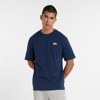 New Balance Homme Athletics 574 Patch T-Shirt en Bleu, Coton, Taille S
