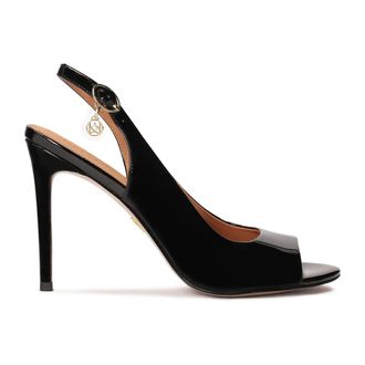 Kazar Schwarze Lackleder Sandalen mit Ausschnitt.Dieses Produkt f&auml;llt klein aus. - - Shoes - Damen - Schwarzk - 37 EU