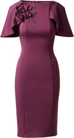Adrianna Papell Abendkleid Scuba Short Dress Klassisches und elegantes Midi-Etuikleid aus Scuba-Stoff