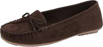 Generic Chaussures &agrave; enfiler d&eacute;contract&eacute;es et confortables pour femme - &Eacute;l&eacute;gantes - Couleur unie - Bout rond - Antid&eacute;rapantes - L&eacute;g&egrave;res - Avec noeud - Pour le