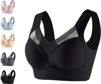 Generic Soutien-gorge push-up puissant sans couture pour femme, en soie glacée, respirant, larges bretelles anti-affaissement, soutien de sport, soutien-gorge