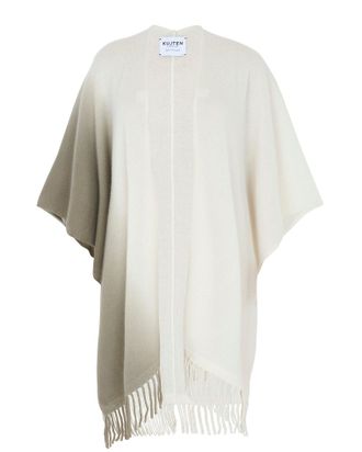 Kujten Cape &agrave; franges cachemire femme - Cape Aviva Dip Dye