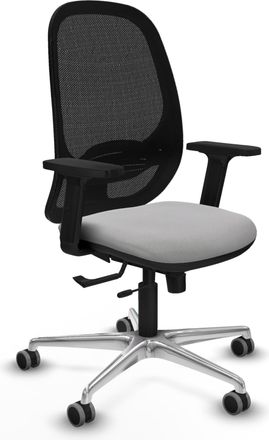 Piqueras y Crespo Hoher Schreibtischstuhl mit 2D-Armlehnen, h&ouml;henverstellbare Lendenwirbelst&uuml;tze, ausgestattet mit Syncro/Traslack und Schneidschaum, mit Rollen von 65 