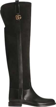 Dolce & Gabbana Bottes hautes Day Classic - Femme - Chaussures - Noir - Taille: 40 EU