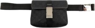 Gucci Sac banane en toile Pre-owned - Femme - Pre-owned - Noir - Taille: ONE Size